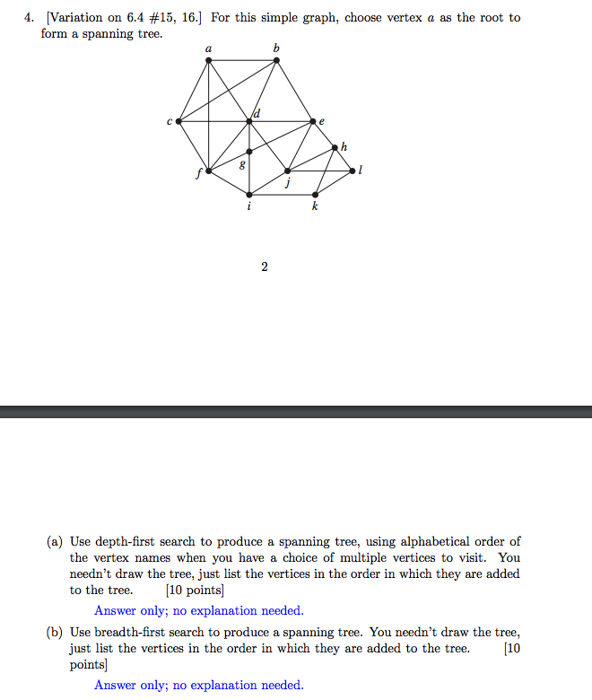 Solved 4 Variation On 64 15 16 For This Simple Graph 