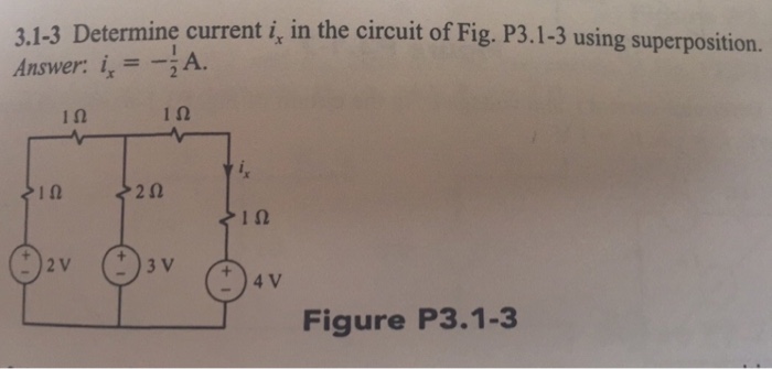 Solved Determine current i_x in the circuit of Fig. P3. 1-3 | Chegg.com