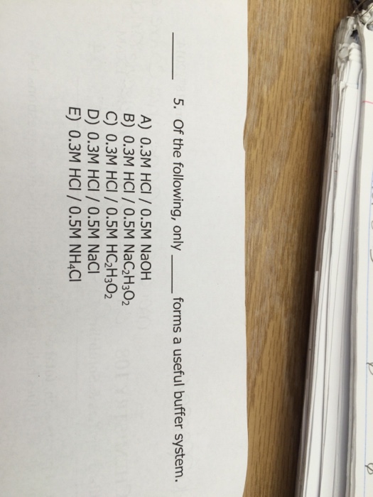 Solved Of the following, only______forms a useful buffer | Chegg.com