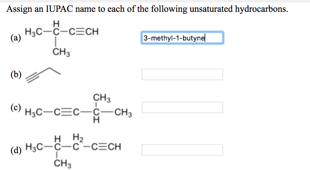 Solved Assign an IUPAC name to each of the following | Chegg.com