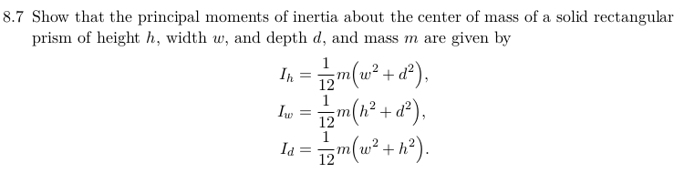 Solved Show that the principal moments of inertia about the | Chegg.com