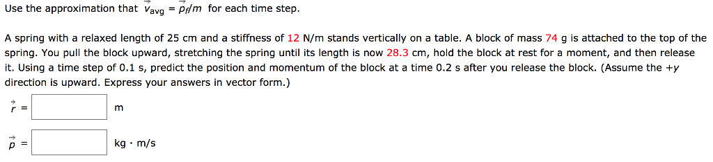 Solved Use the approximation that Vavg Pym for each time | Chegg.com