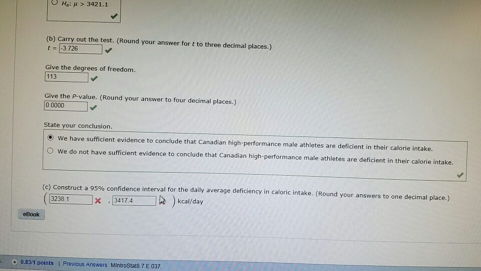 Solved 2 0.791 points I Previous Answers MintroStat8 7.E.032 | Chegg.com