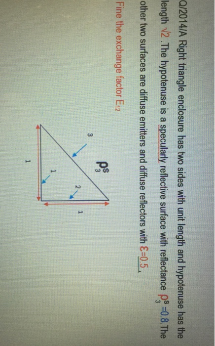 Solved Right Triangle enclosure has two sides with unit | Chegg.com