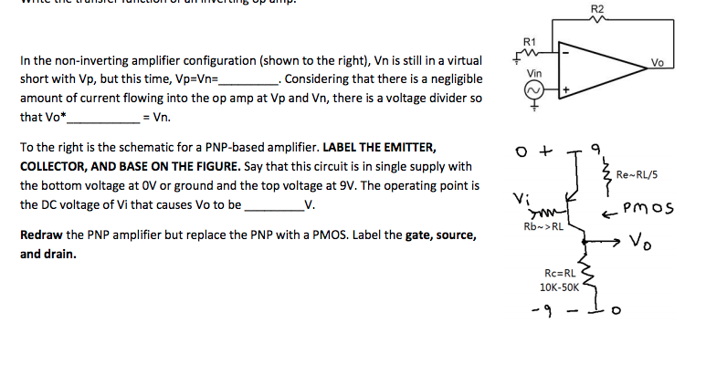 Solved R2 R1 In the non-inverting amplifier configuration | Chegg.com