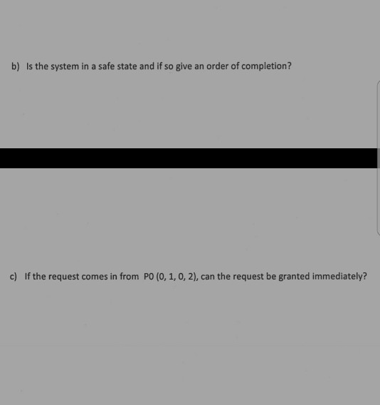 Solved Consider the following snapshot of a System | Chegg.com