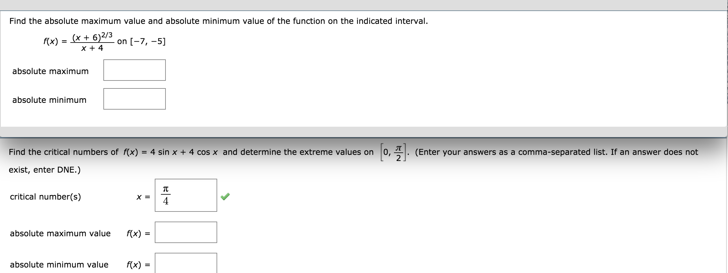 Solved Find The Absolute Maximum Value And Absolute Minimum 3316