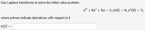 Solved Use Laplace transforms to solve the initial value | Chegg.com