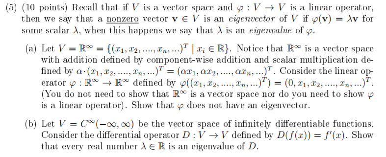 Solved Recall that if V is a vector space and phi: V | Chegg.com