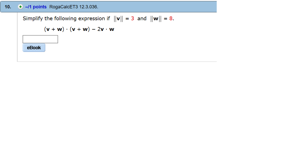 Solved Simplify the following expression if || v || = 3 and | Chegg.com