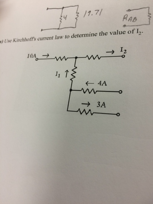 Solved Use Kirchhoff's current law to determine the value of | Chegg.com