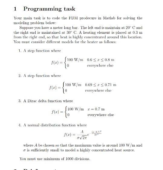 Solved I Programming tas Your main task is to code the FDM | Chegg.com