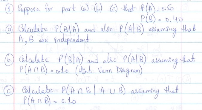 Solved aulabe PBlA)and aamg hat A, Be independert フ | Chegg.com