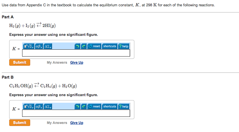 Solved Use data from Appendix C in the textbook to calculate | Chegg.com