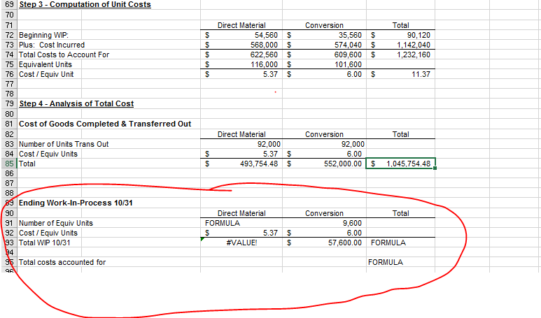 Solved 6 Process costing Weighted Average Method Work In | Chegg.com