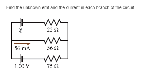 Solved Find the unknown emf and the current in each branch | Chegg.com