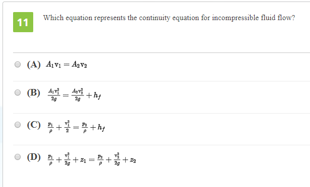 Solved Which equation represents the continuity equation for | Chegg.com
