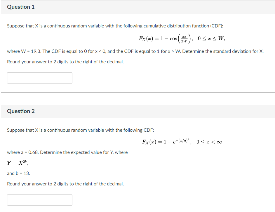Solved Question 1 Suppose that X is a continuous random | Chegg.com