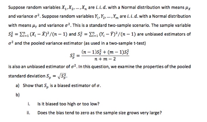 Solved Suppose random variables X_1, X_2, ..., X_n are i. | Chegg.com