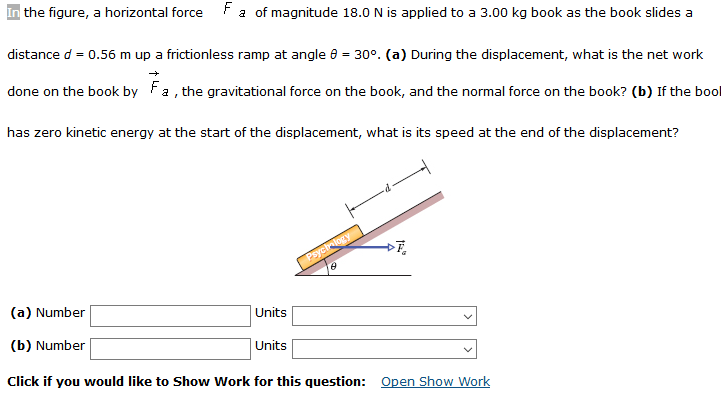 Solved n the figure, a horizontal force a of magnitude 18.0 | Chegg.com