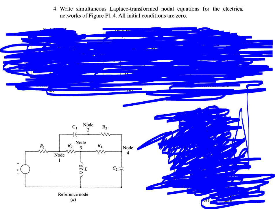 Solved 4. Write simultaneous Laplace-transformed nodal | Chegg.com