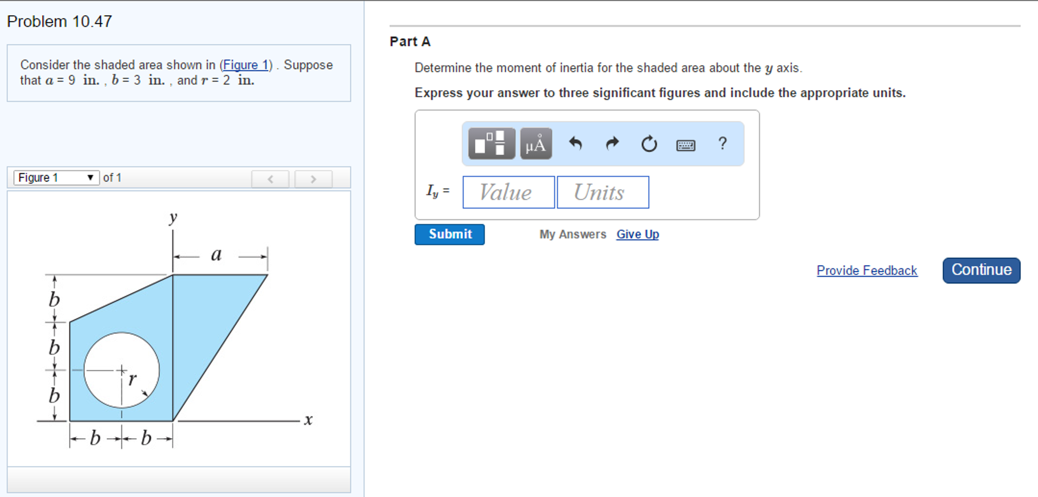 Solved Consider the shaded area shown in (Figure 1). Suppose | Chegg.com