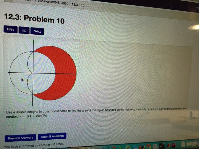 Solved use a double integral in polar coordinates to find | Chegg.com