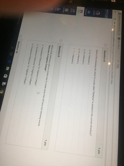 Solved https canvas highline edu courses 131051 433481 /take | Chegg.com