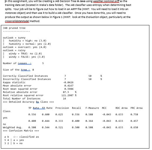Coding help!! We are using Weka Tool. Dataset is | Chegg.com