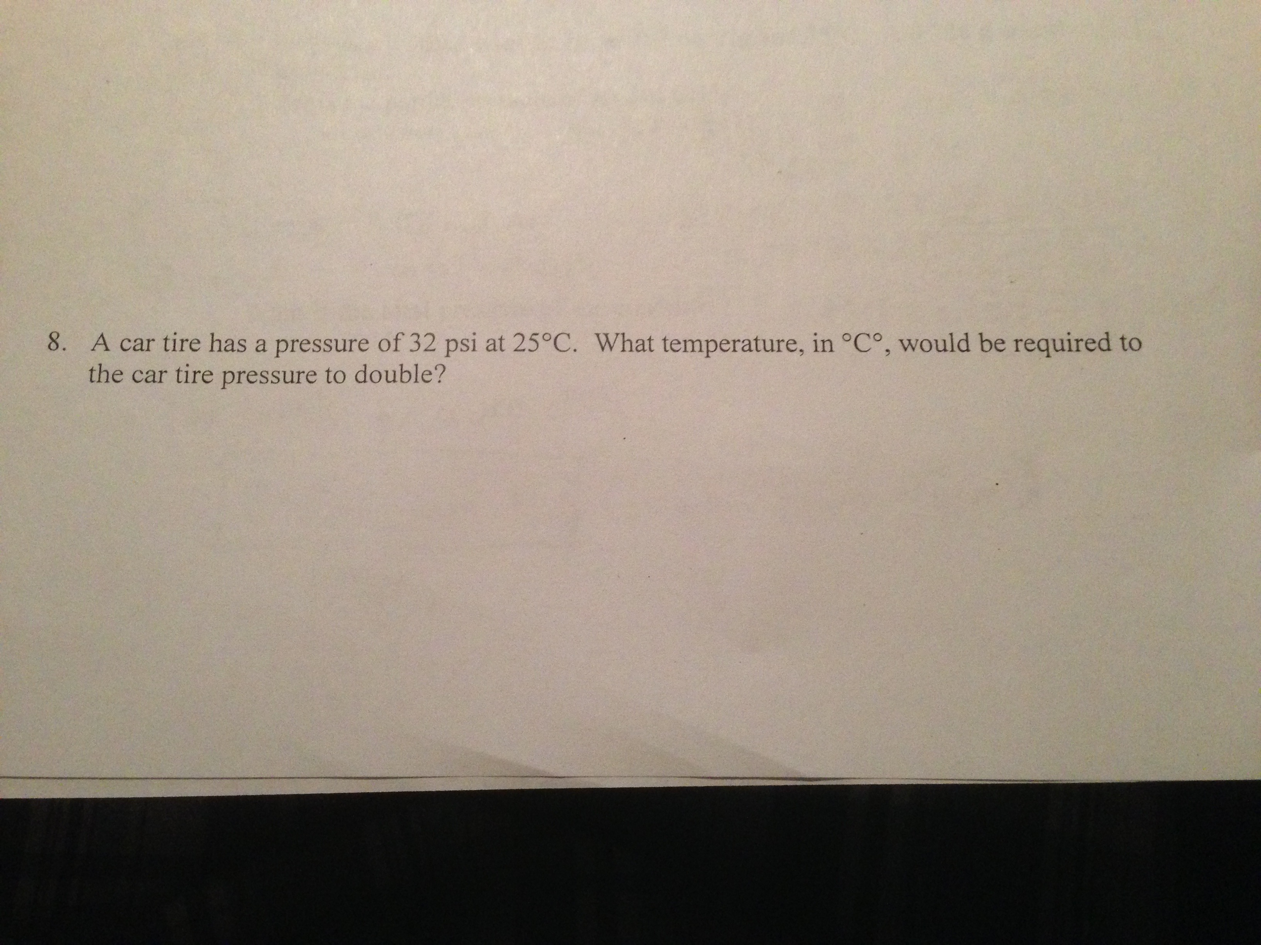 Solved A car tire has a pressure of 32 psi at 25 degree C. | Chegg.com