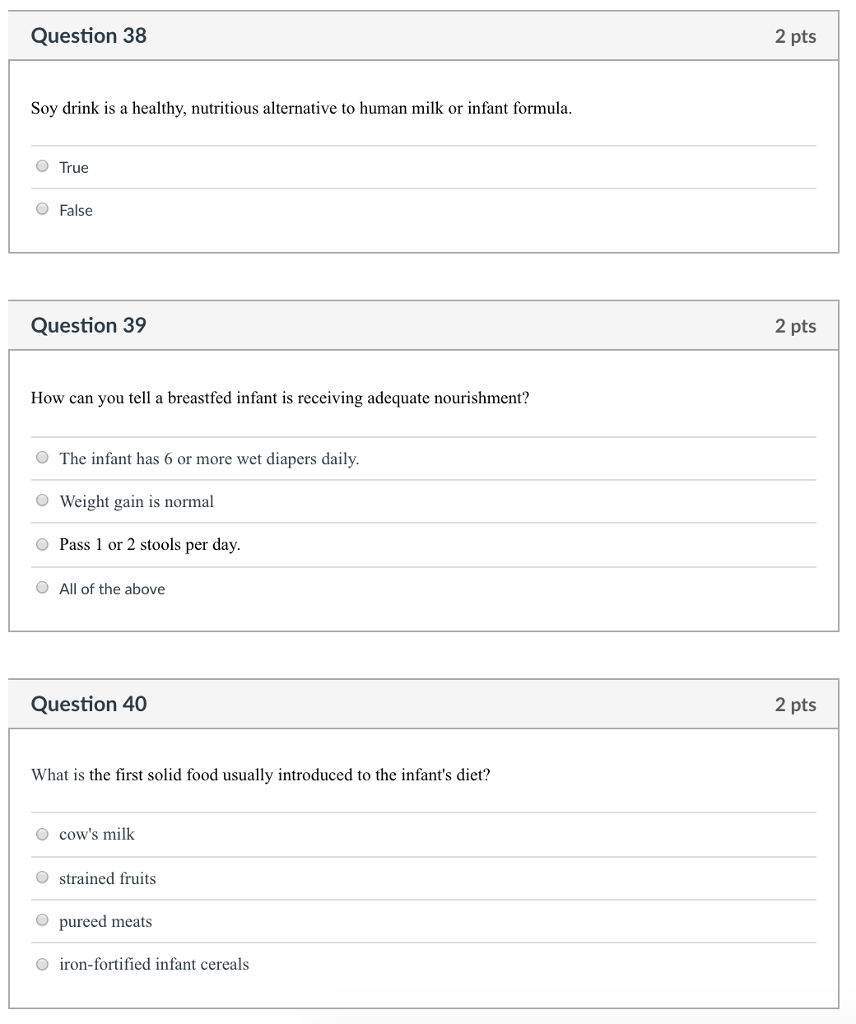 Solved Question 38 2 pts Soy drink is a healthy, nutritious | Chegg.com