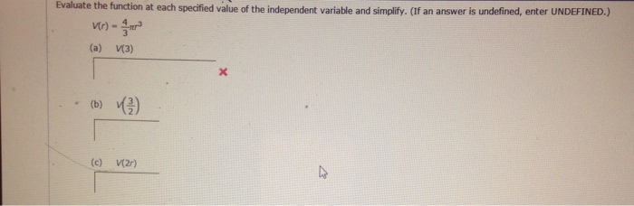 Solved Evaluate The Function At Each Specified Value Of The