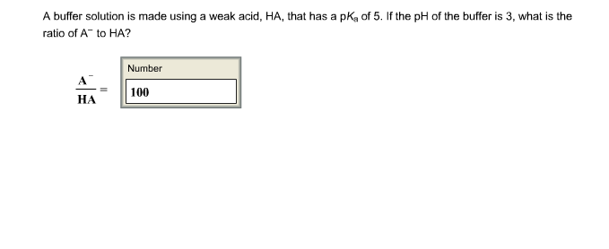 Solved A buffer solution is made using a weak acid, HA, that | Chegg.com