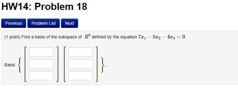 Solved HW14: Problem 18 PreviouS Problem List Next (1 point) | Chegg.com
