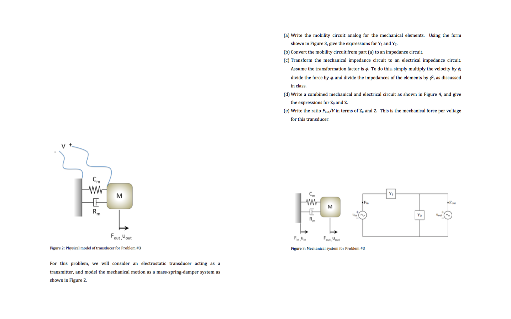 Solved (a) Write the mobility circuit analog for the | Chegg.com