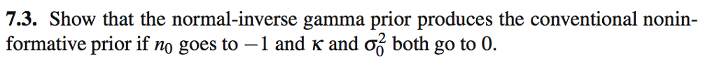 Show that the normal-inverse gamma prior produces the | Chegg.com