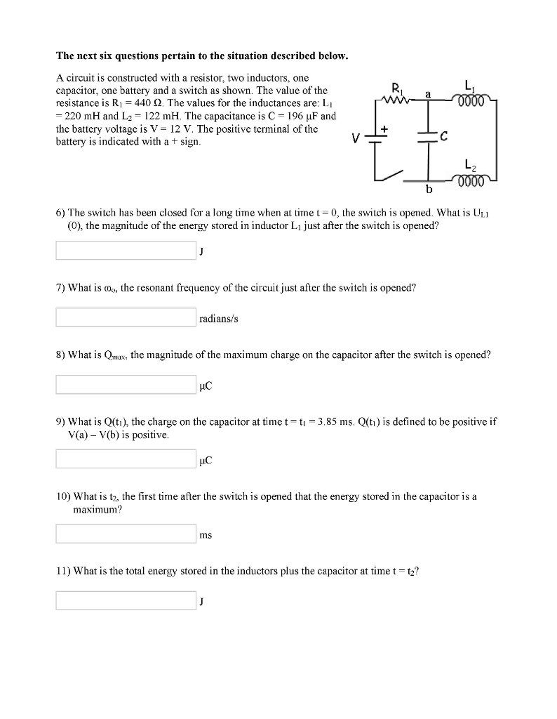 Solved A circuit is constructed with a resistor, two | Chegg.com