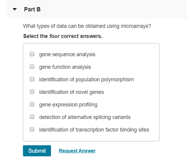 Solved Part B What types of data can be obtained using | Chegg.com