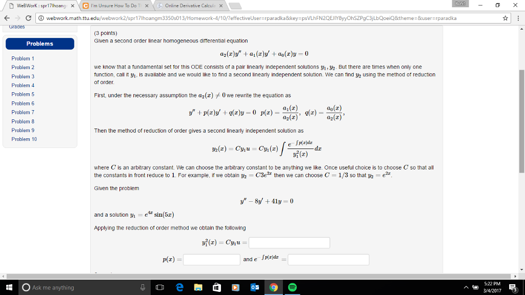 Solved Font D WeBWorK spr17lhoang x C I'm unsure How To Do T | Chegg.com Solved Font D WeBWorK spr17lhoang x C I'm unsure How To Do T | Chegg.com