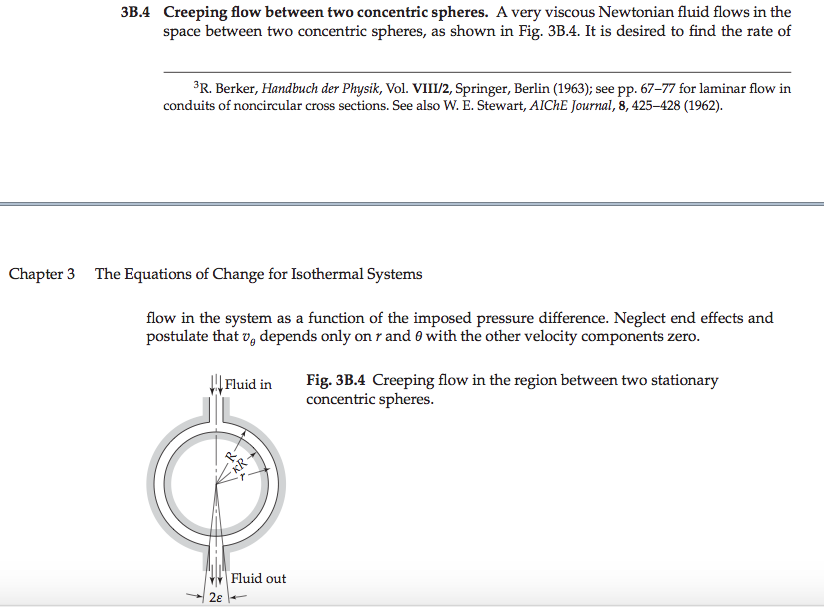 Solved 3B.4 Creeping flow between two concentric spheres. A | Chegg.com