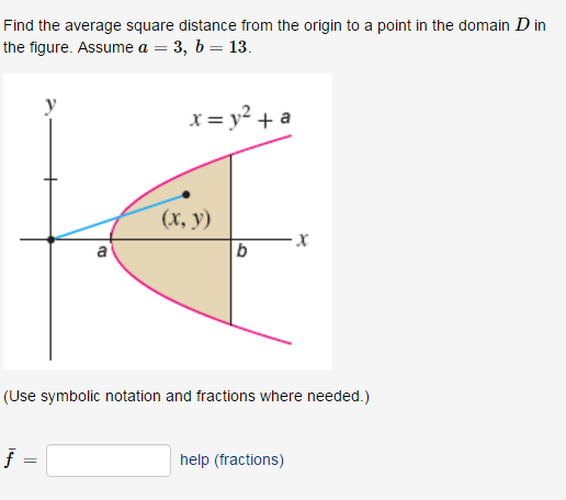 Solved Find the average square distance from the origin to a | Chegg.com