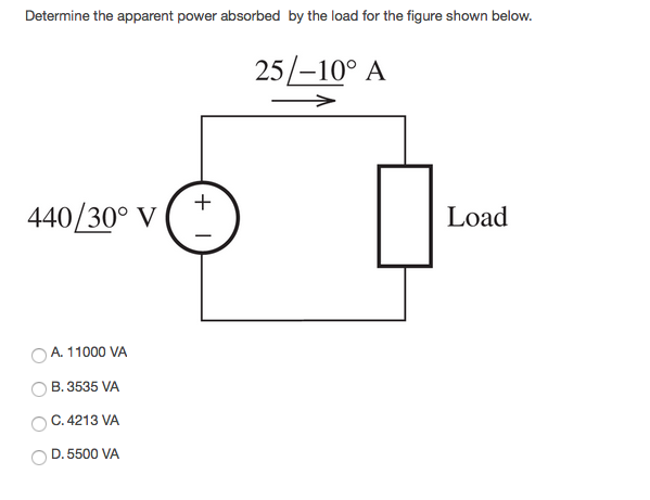 Solved Determine the apparent power absorbed by the load | Chegg.com