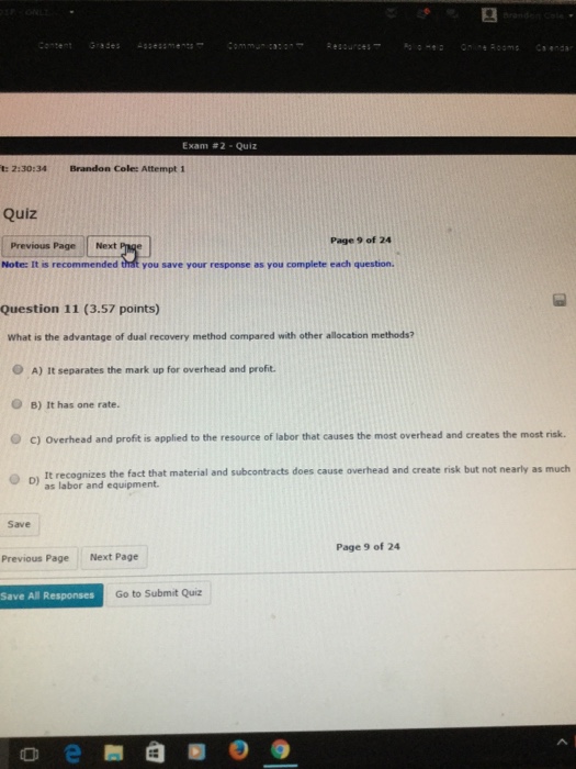Solved What is the advantage of dual recovery method | Chegg.com