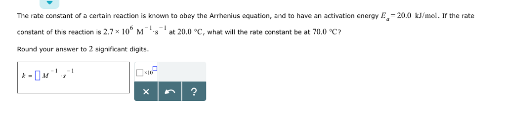 Solved The rate constant of a certain reaction is known to | Chegg.com
