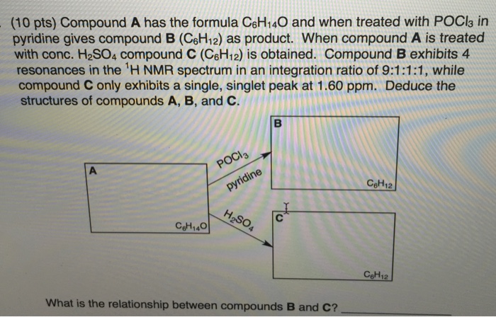 Solved Compound A has the formula C_6H_14O and when treated | Chegg.com