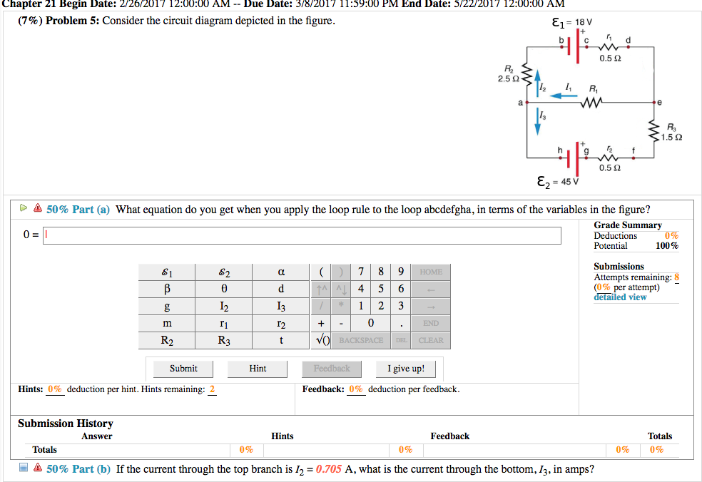 Solved Consider the circuit diagram depleted in the figure. | Chegg.com