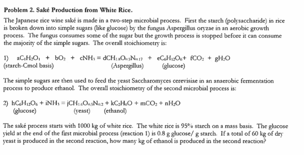 Wine Fermentation Equation