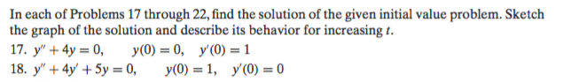 Solved In each of Problems 17 through 22, find the solution | Chegg.com