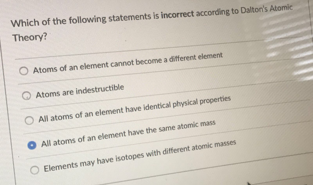 Solved Which of the following statements is incorrect | Chegg.com
