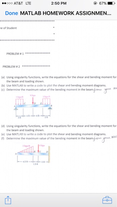 Solved Using Singularity Functions Write The Equations For 